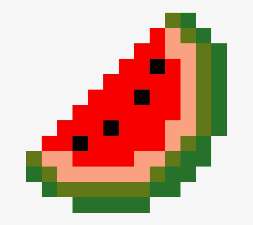 Water Melon - 10 By 10 Pixel Art Grid - 900x1000 PNG Download - PNGkit