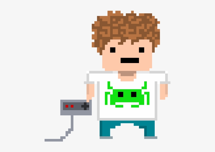 Gamer Guy Nes Controller - Gamer Guy Pixel Art - 570x630 PNG Download ...