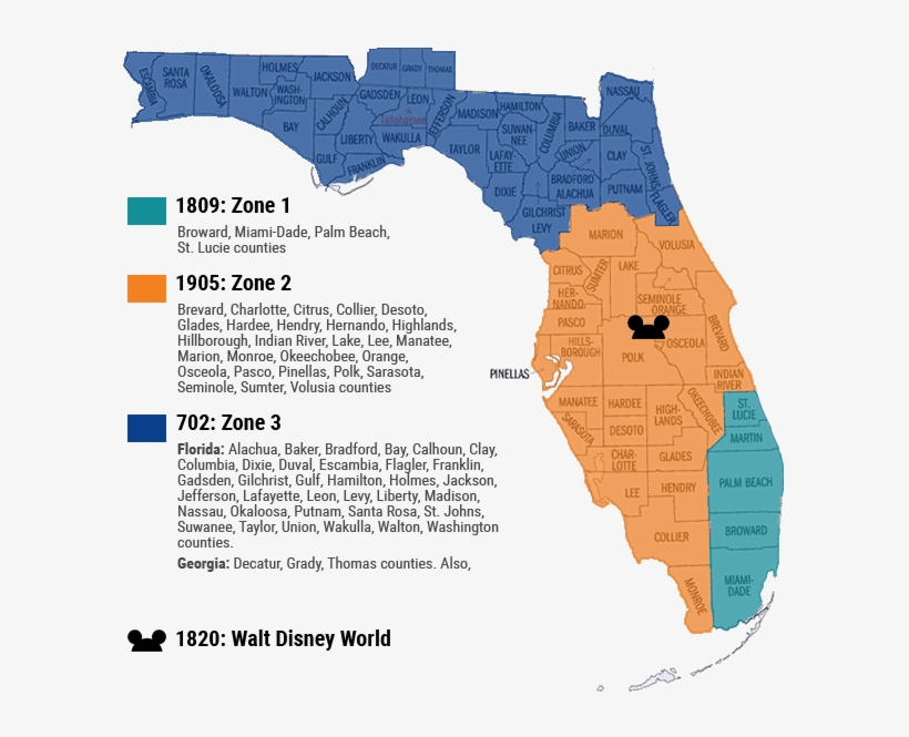 Florida Carpenters Regional Council Work Areas - Florida - 600x585 PNG ...