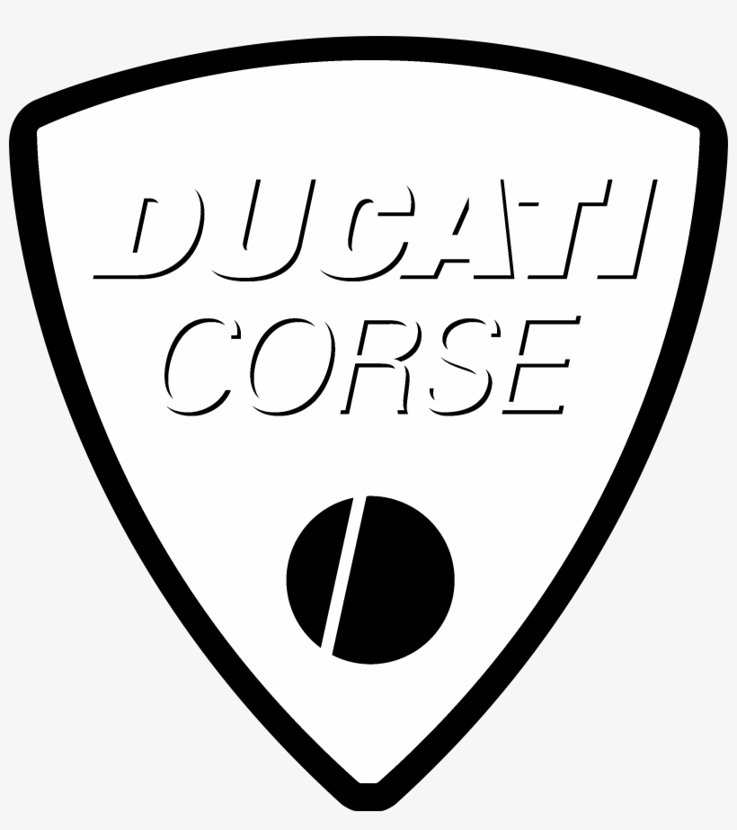 Ducati Corse Logo Black And White - 2400x2587 PNG Download - PNGkit