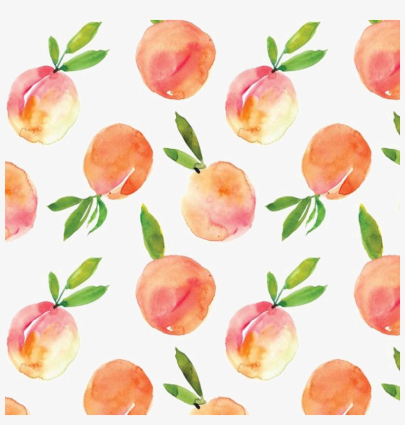 Ftestickers Watercolor Peaches Background Overlay - Watercolour Peaches ...