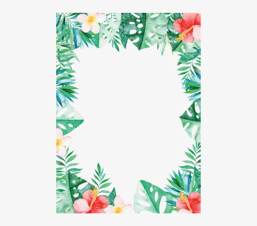 Download Transparent Tropical Border, Tropical Leaves, Leaves Border ...