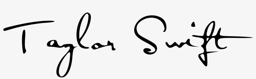 Taylor Swift Signature Sign - Taylor Swift Signature - 2000x562 PNG ...