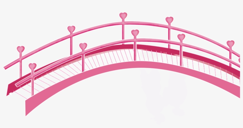 This Graphics Is Hand Painted A Pink Bridge Transparent - Simple Bridge ...
