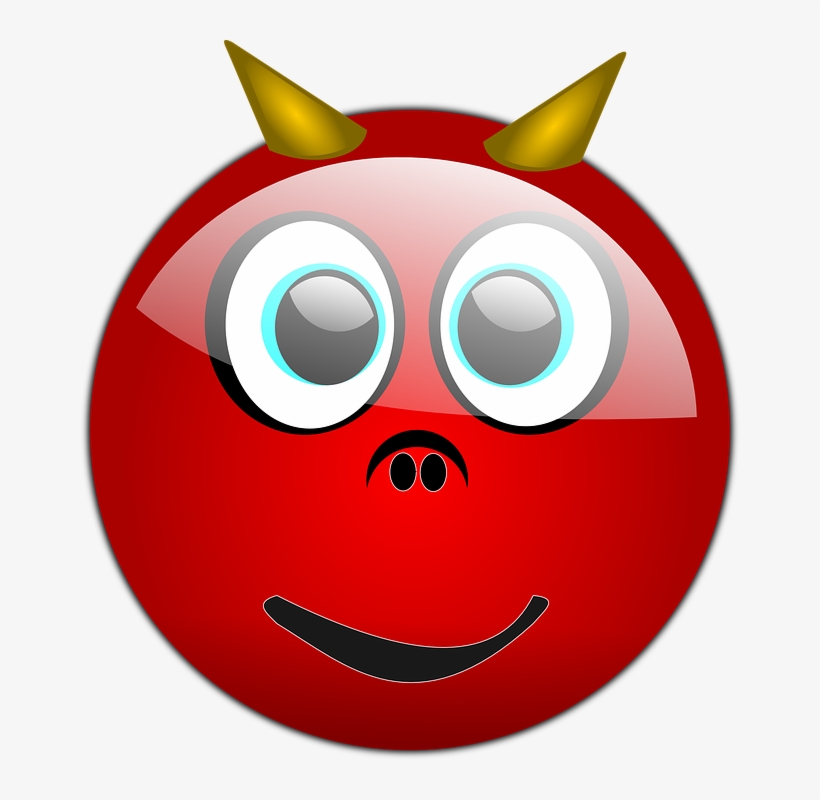 Devil, Demon, Happy, Emoticon, Emotions, Smiley, Red - Devil Emoticon ...