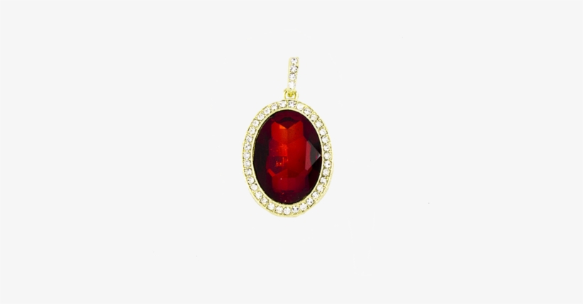 Micro Square Red Ruby Oval Pendant - Locket - 480x360 PNG Download - PNGkit