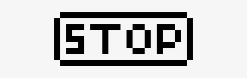 Stop Button - Stop Button Pixel Art - 500x260 PNG Download - PNGkit