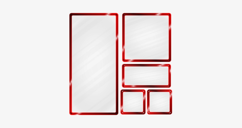 Red Metallic Frame Glass Effect, Frame, Metal, Red - Green Metallic ...
