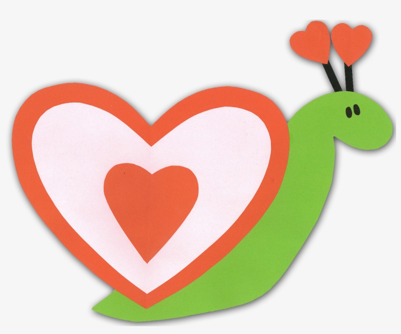 Heart Valentine's Day Organ Clip Art - Snail Made Out Of Hearts ...