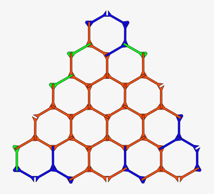 Triangular Honeycomb With 15 Hexagons Made From Hosigons, - Graphene ...