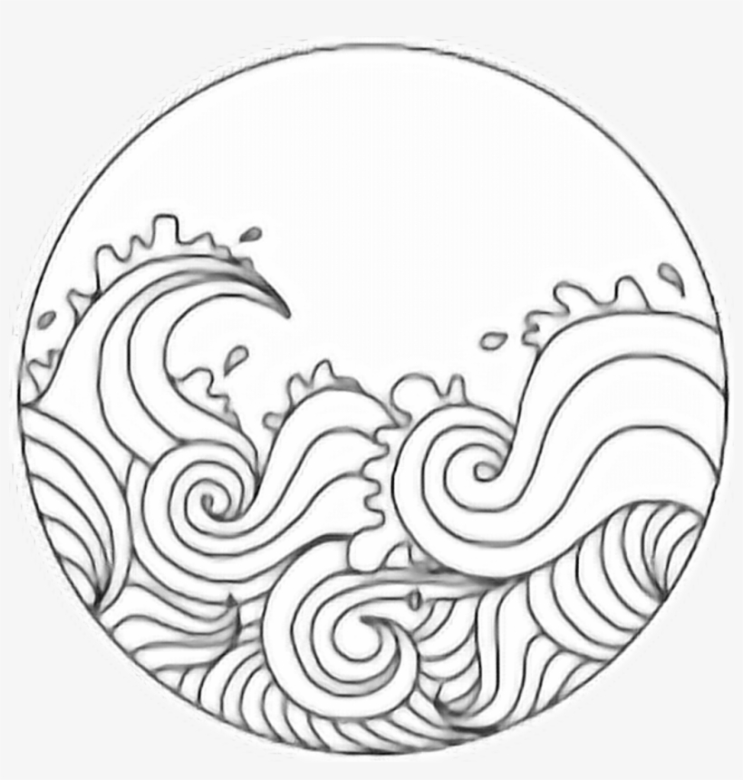 Download Transparent Kawaii Sticker - Simple Water Line Drawing - PNGkit