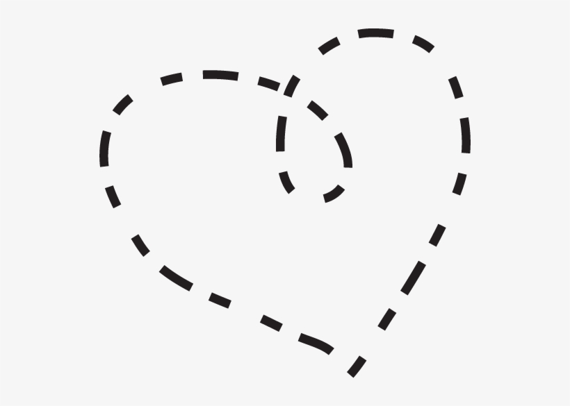 Dashed Love Heart - Circle - 616x700 PNG Download - PNGkit