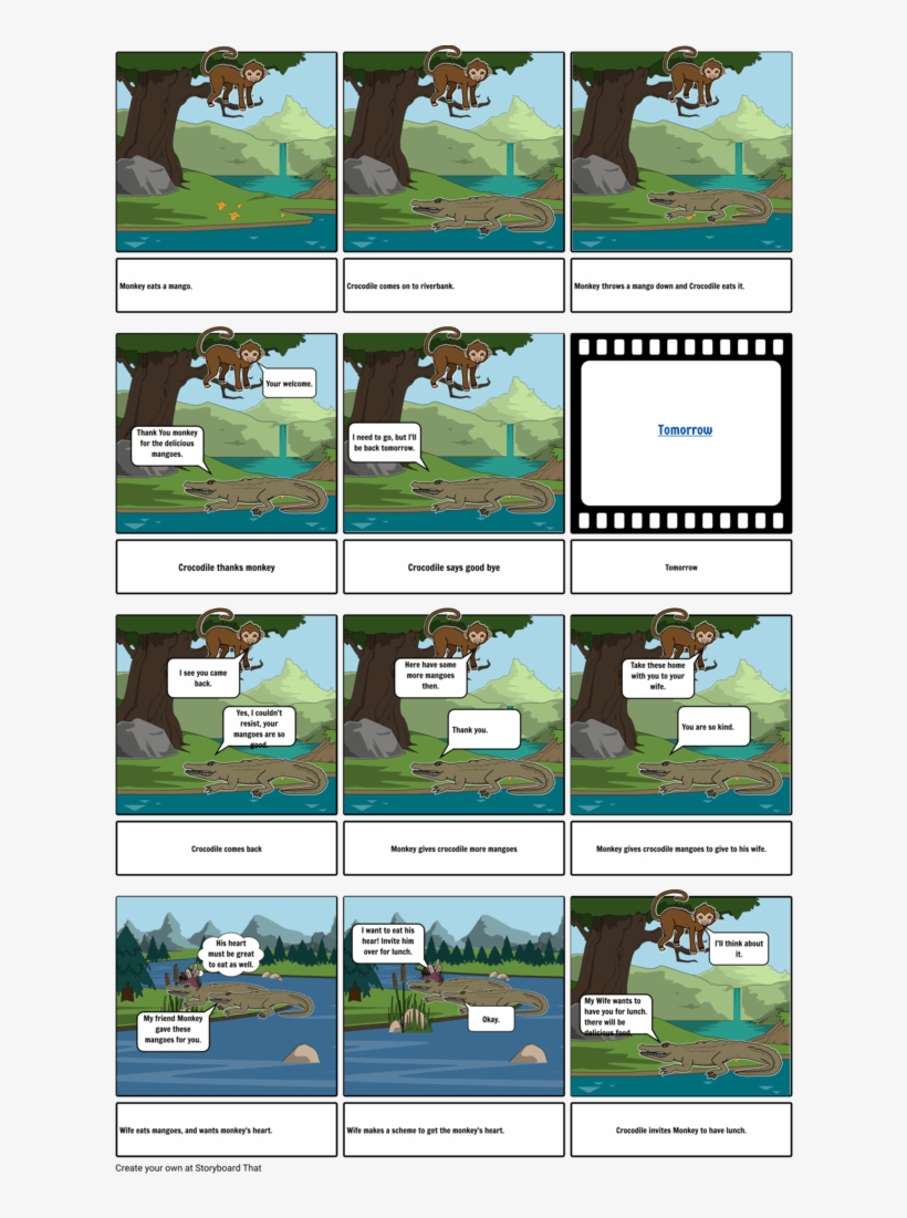 It Basically Showed A Comic Strip Of My Version Of - Monkey And The ...