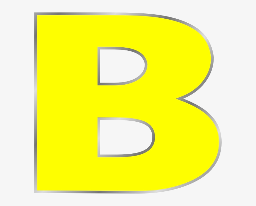 Letter B Color Yellow - 600x582 PNG Download - PNGkit