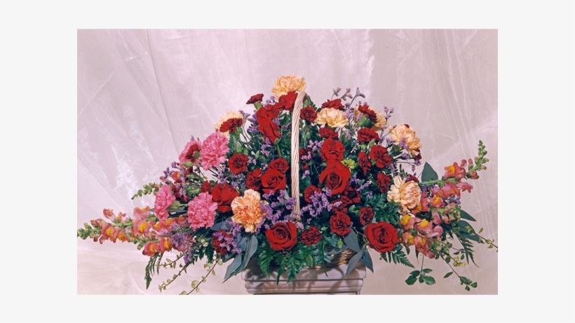 Multi Color Sympathy Basket - Bouquet - 600x600 PNG Download - PNGkit