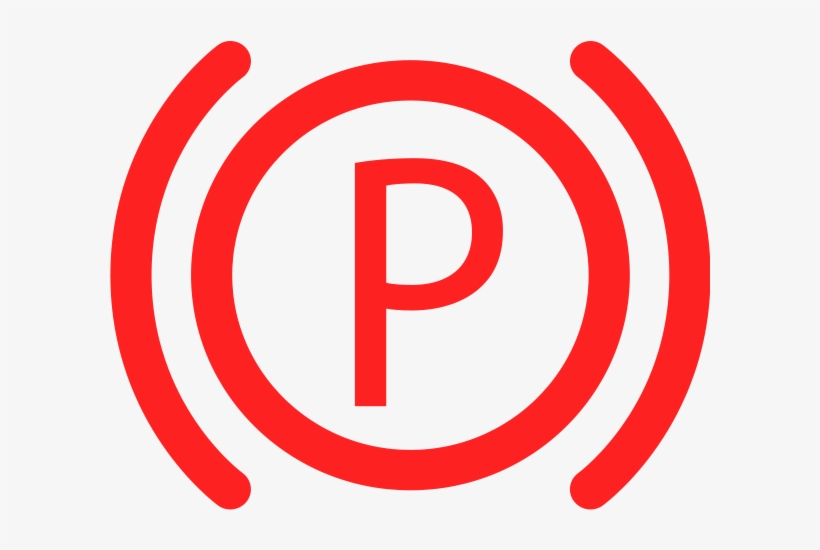 Hand Brake / Parking Break Symbol In Red - Dashboard Parking Brake ...