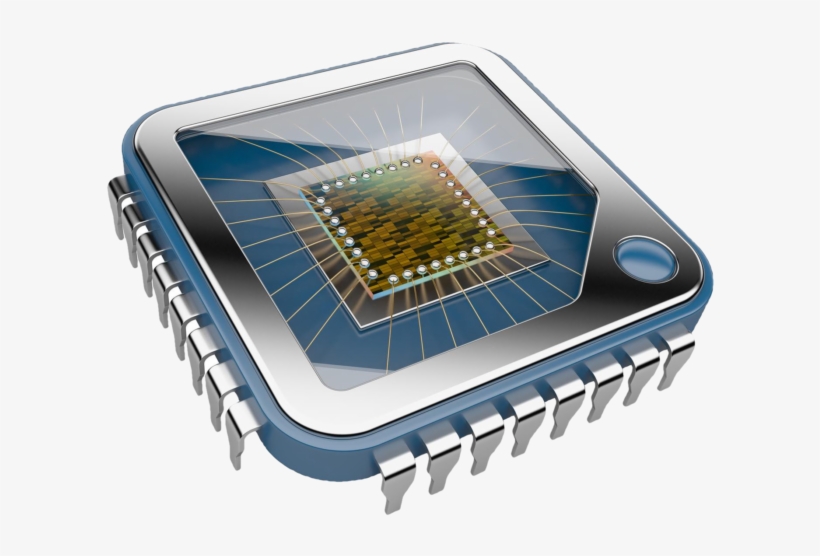 Blue Computer Chip - Cpu 3d - 700x500 PNG Download - PNGkit