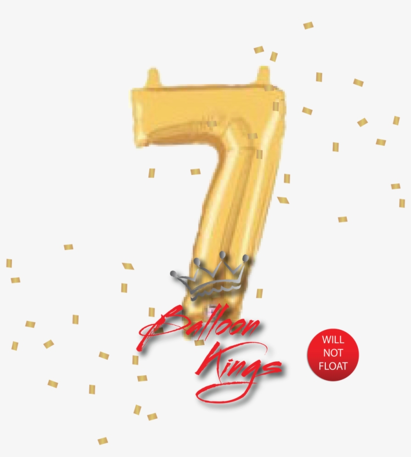 14in Gold Number 7 14in Gold Number - Calligraphy - 1280x1280 PNG ...
