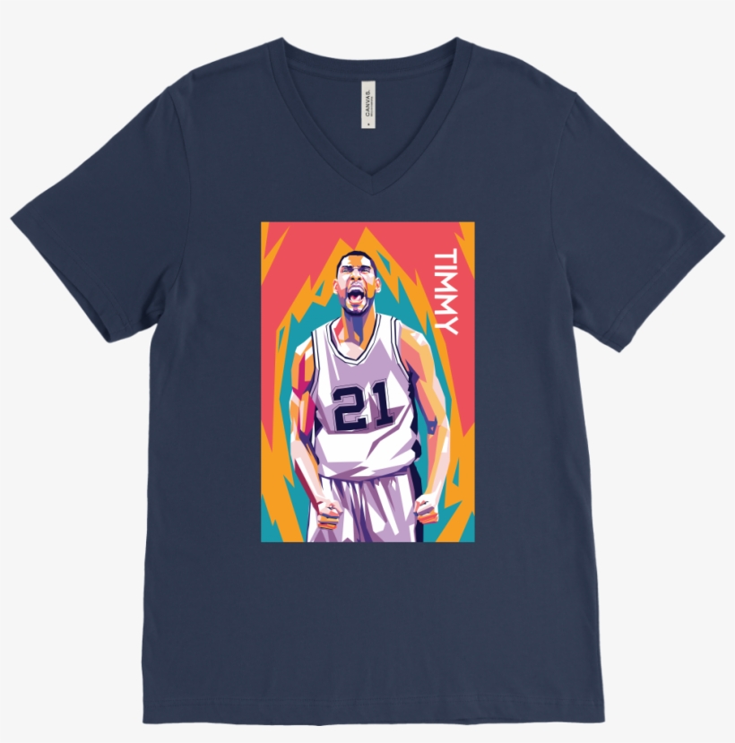 Tim Duncan Pop Art V-neck - Printable Shirt Designs - 1024x1024 PNG ...