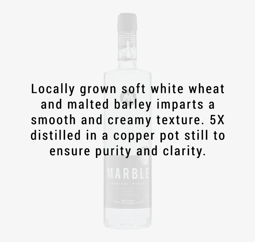 Marble Distillery Vodka 750ml - Glass Bottle - 800x800 PNG Download ...