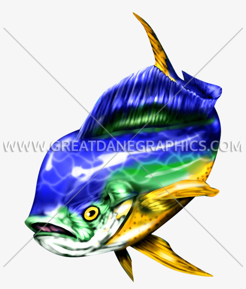 Production Ready Artwork For T Shirt Printing - Mahi-mahi - 825x1046 ...