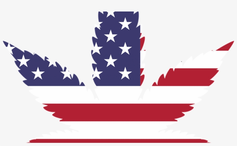 American Weed - Weed Leaf American Flag - 1024x585 PNG Download - PNGkit