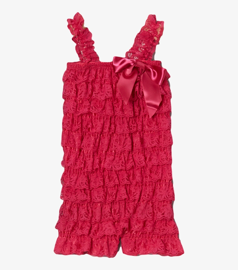 Hot Pink Lace Ruffle Romper - Ruffle - 1000x1201 PNG Download - PNGkit