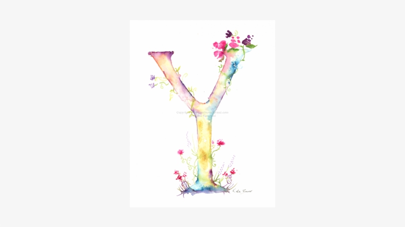 Watercolor Letter Y - 380x380 PNG Download - PNGkit
