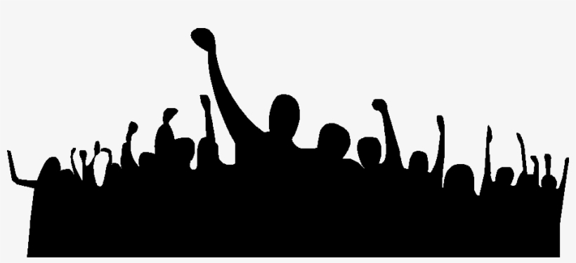 Crowd - Svg - Cheering Crowd Icon Png - 931x381 PNG Download - PNGkit