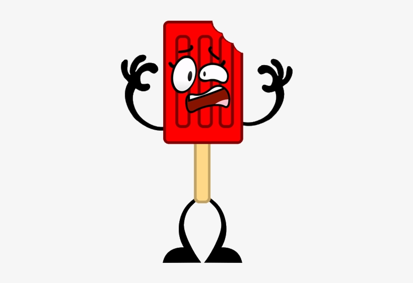 Red Popsicle Bitten - Object Overload Pearly X Melony - 374x493 PNG ...
