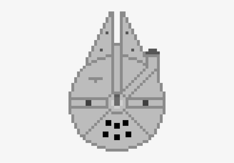 Millenniumfalcon - Pixel Millennium Falcon - 340x490 PNG Download - PNGkit