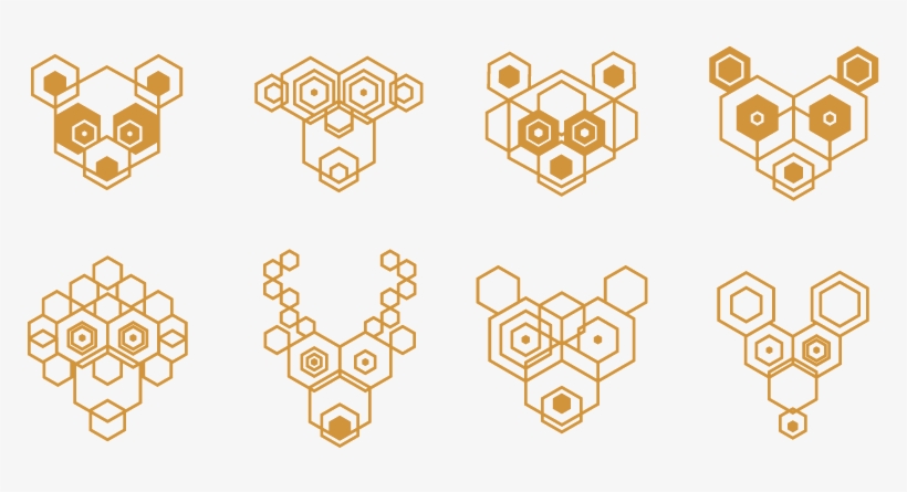 Hexagon Animals - Bear Hexagon - 900x517 PNG Download - PNGkit