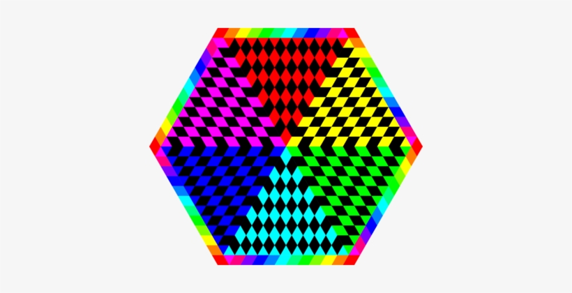 Chessboard Hexagon Chess Piece Tessellation - Colorful Chess Board ...