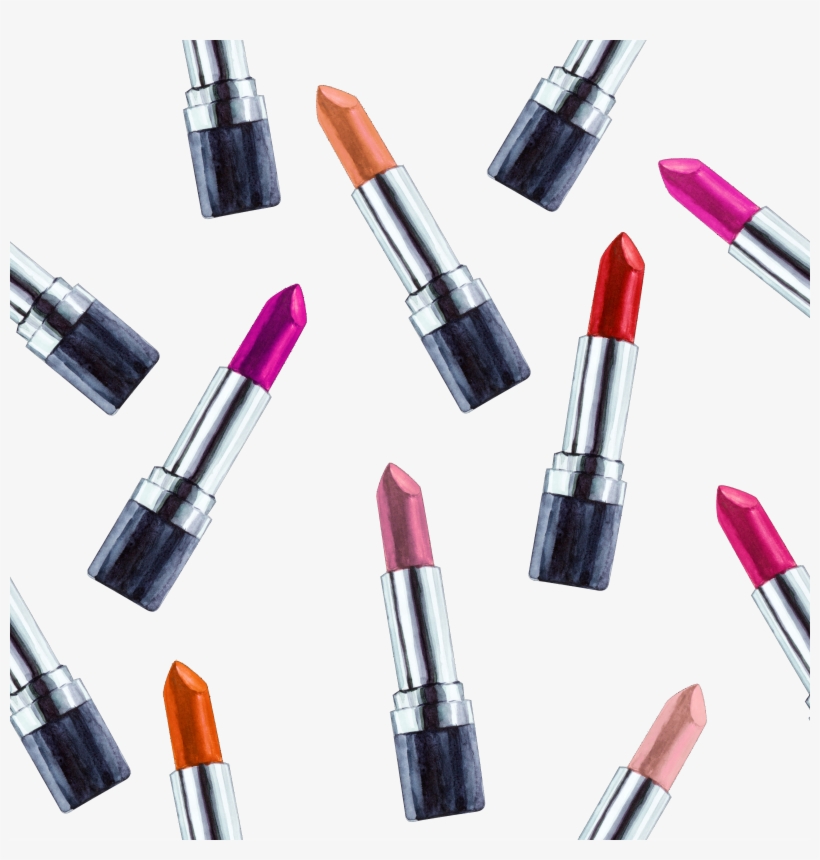 Lipstick Cosmetics Watercolor Painting Illustration - Lipstick ...