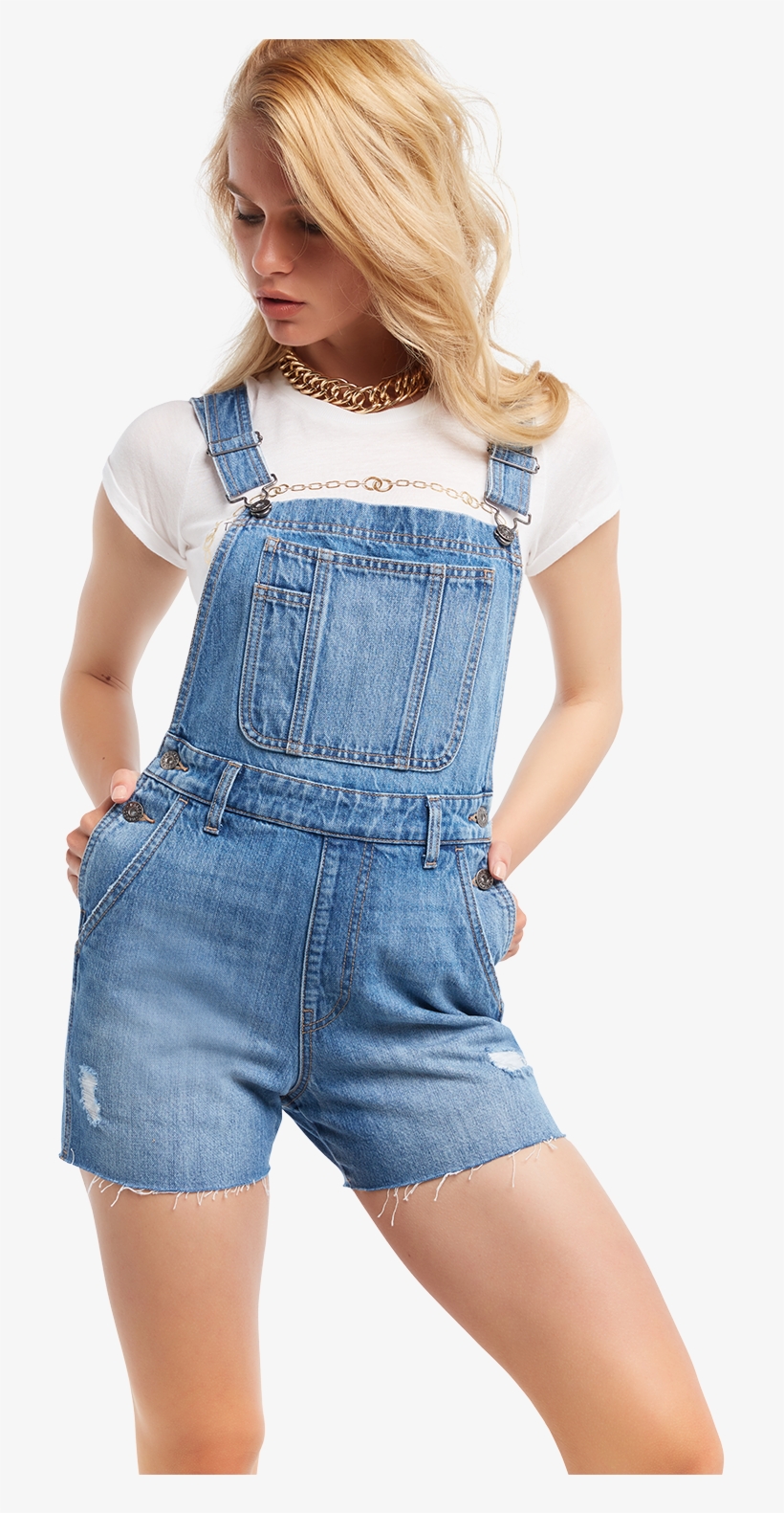 Download Transparent Denim Short Overall In Colour Citadel - One-piece ...