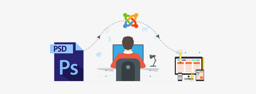 Psd To Joomla - Joomla - 816x410 PNG Download - PNGkit