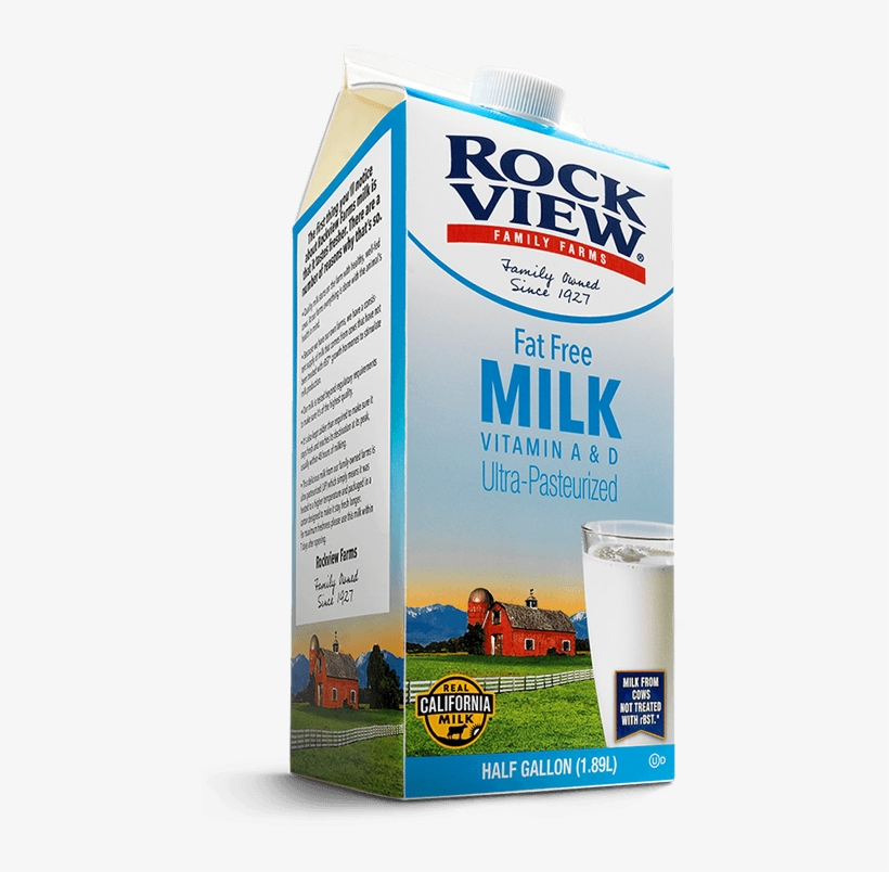 Fat-free Milk Ultra Pasteurized - Rockview Farms - 450x733 PNG Download ...