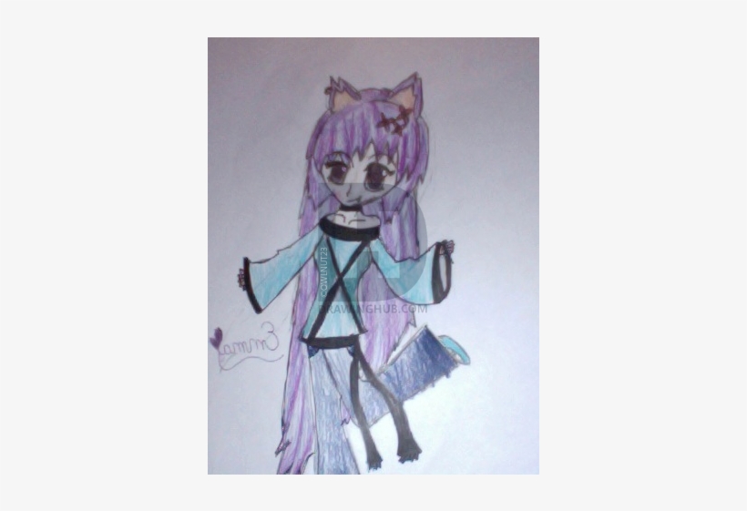 Anime Neko Girl - Sketch - 640x480 PNG Download - PNGkit
