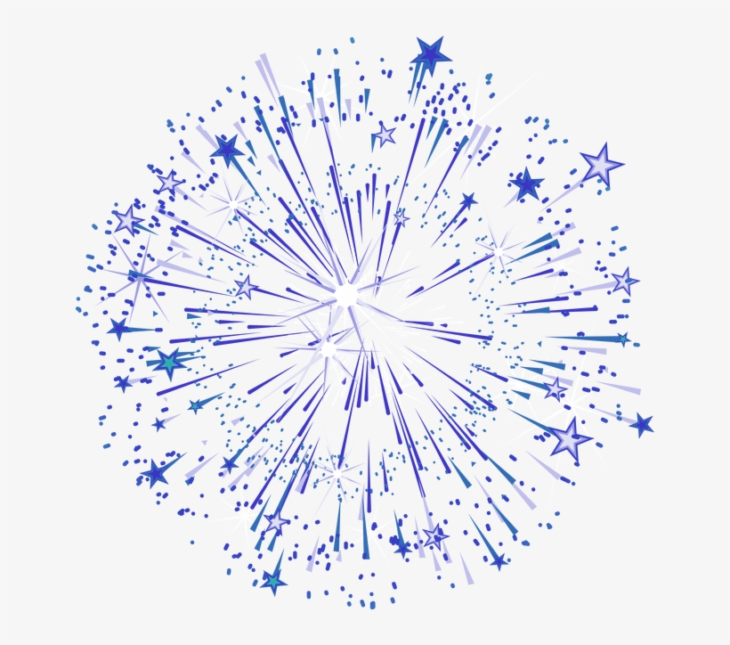 Blue Graphic Star Simple Fireworks Effect Elements - Fireworks ...
