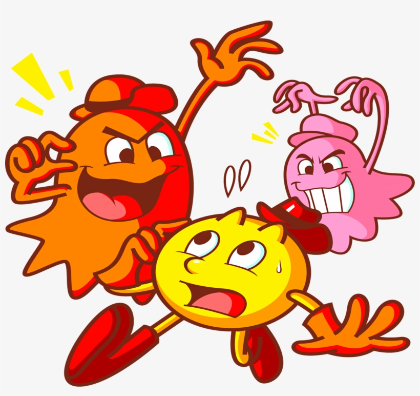 Pac-man And Ghosts - Pac Man And Ghost Monsters - 1366x1220 PNG ...
