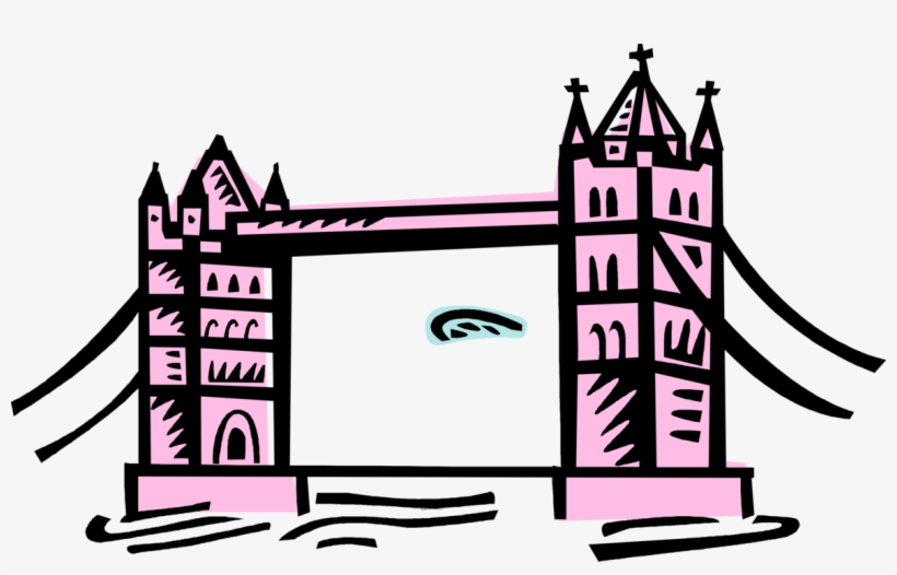 Vector Illustration Of Tower Bridge Bascule And Suspension - 1179x700 ...