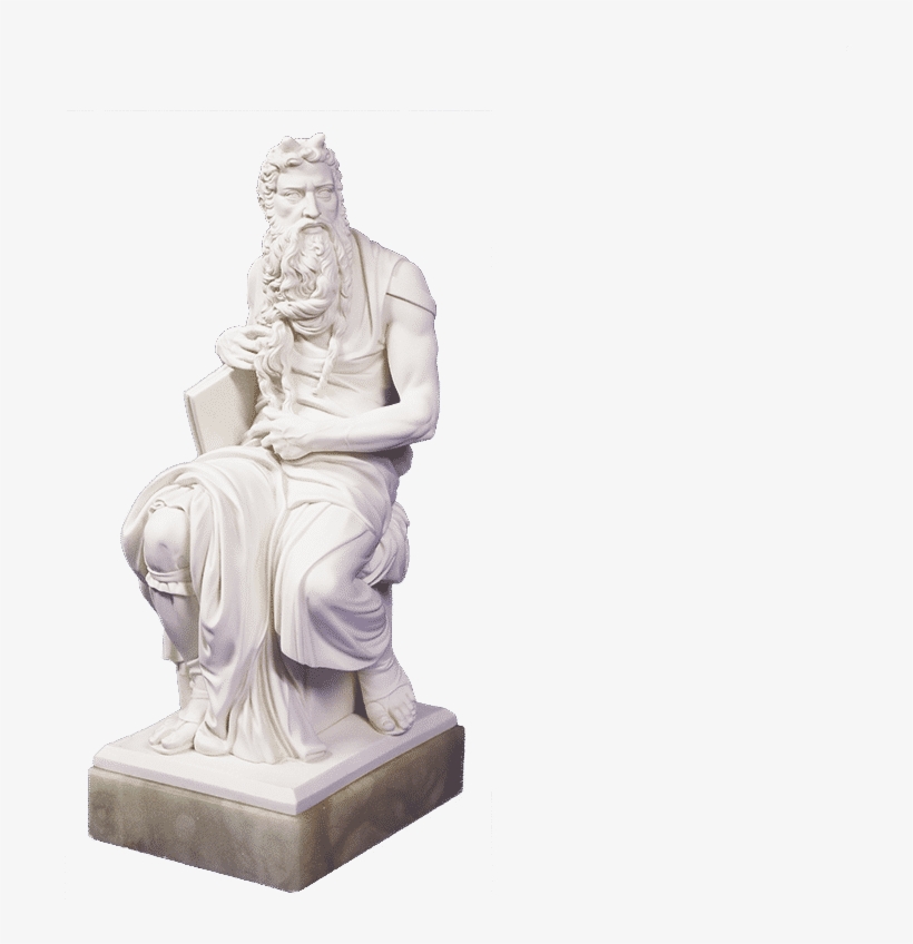 Moses By Michelangelo Base In Alabaster 44 Cm - Statue - 1024x768 PNG ...