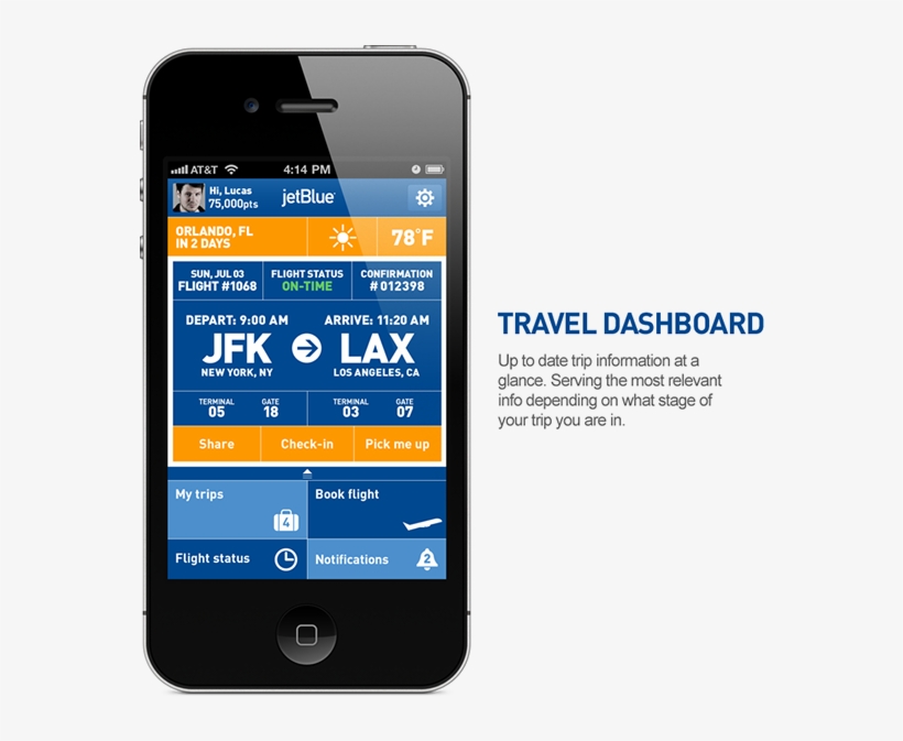 Jetblue Iphone App → - Jetblue App - 600x592 PNG Download - PNGkit
