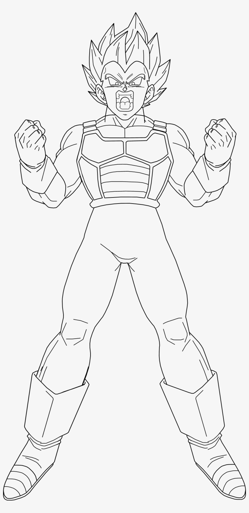 Blue Drawing Vegito - Line Art - 3908x7845 PNG Download - PNGkit