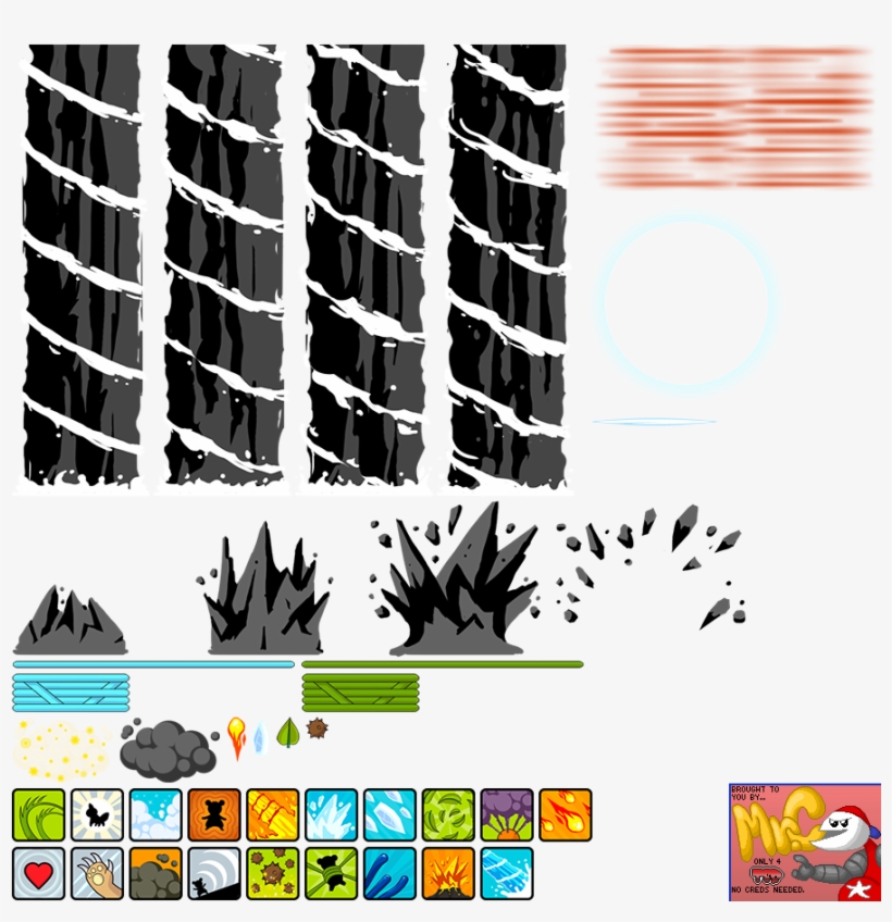 Click For Full Sized Image Attack Effects And Icons - Mobile Game ...