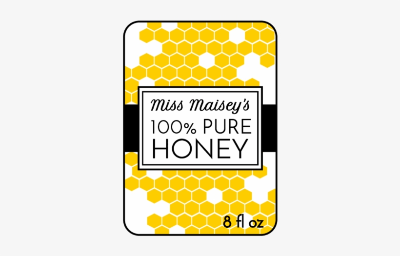 Download Transparent Honeycomb Honey Bottle Labels - Honeycomb Labels ...