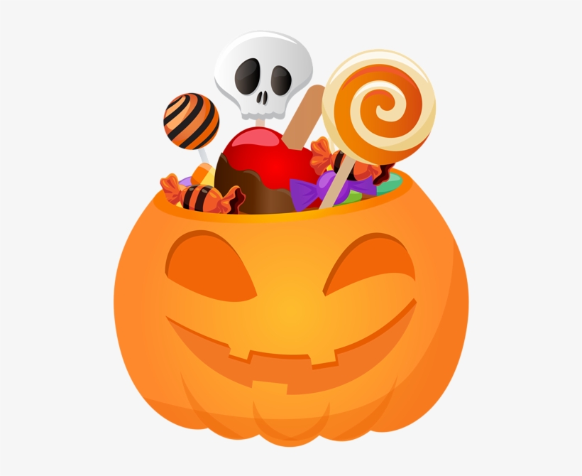 Halloween Pumpkin With Candy Png Clip Art Imageu200b - Jack O Lantern ...