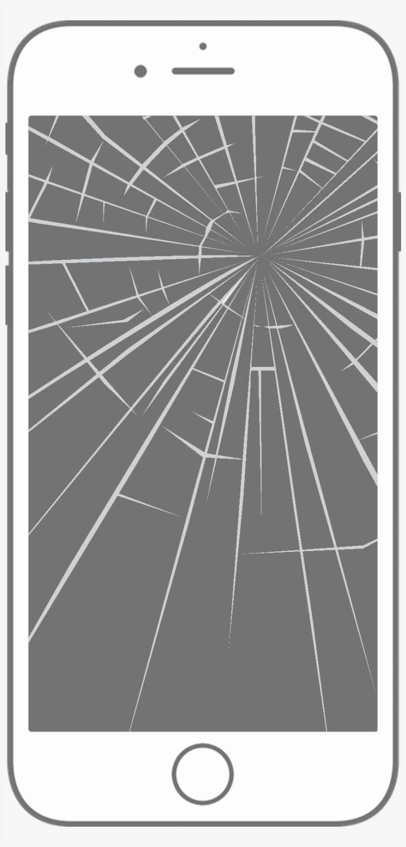 Cracked - Iphone - 1000x1800 PNG Download - PNGkit