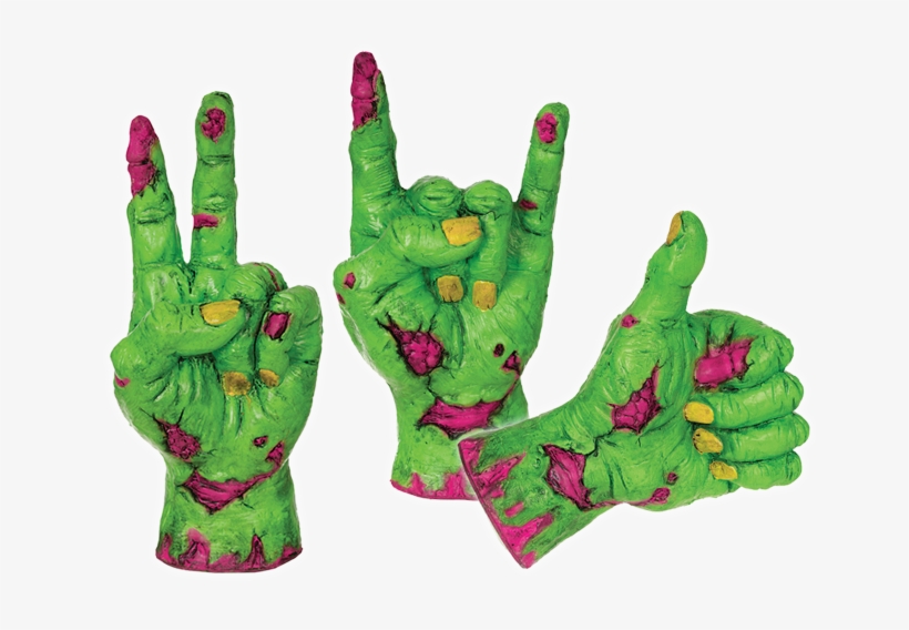 Download Transparent Neon Comical Zombie Hands - Neon Comical Zombie ...