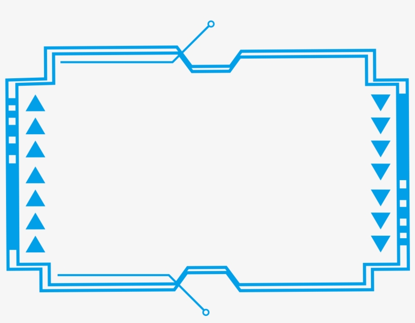 Tech Border Blue Simple Lines Png And Psd - Psd - 2000x2000 PNG ...
